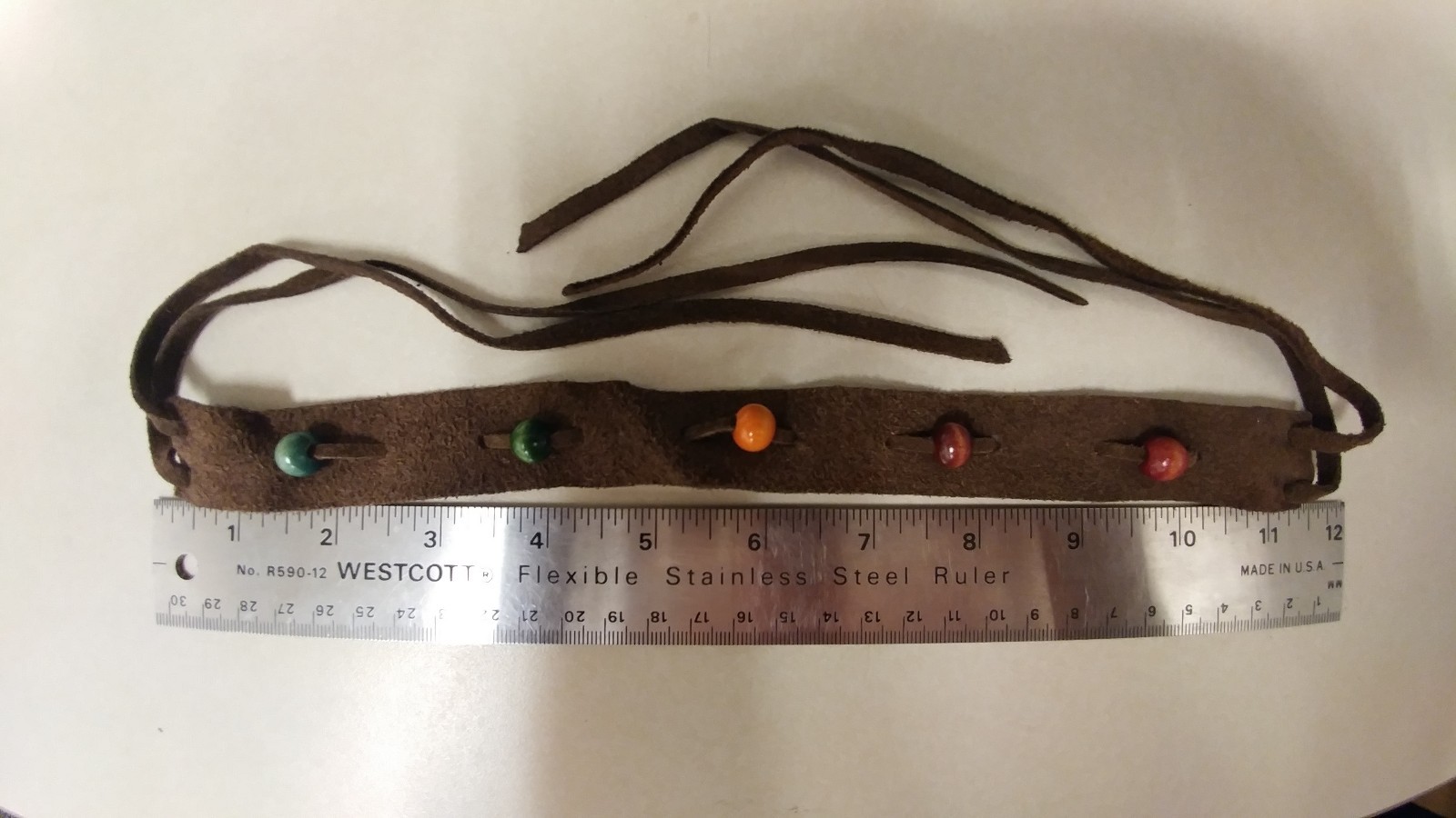 Vintage Headband! Apache Hairband! Leather! Brown! Unique old Rare Item ...