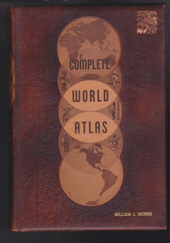 Complete World Atlas by Caleb D. Jr. Hammond Leather Bound 1959 VG | eBay