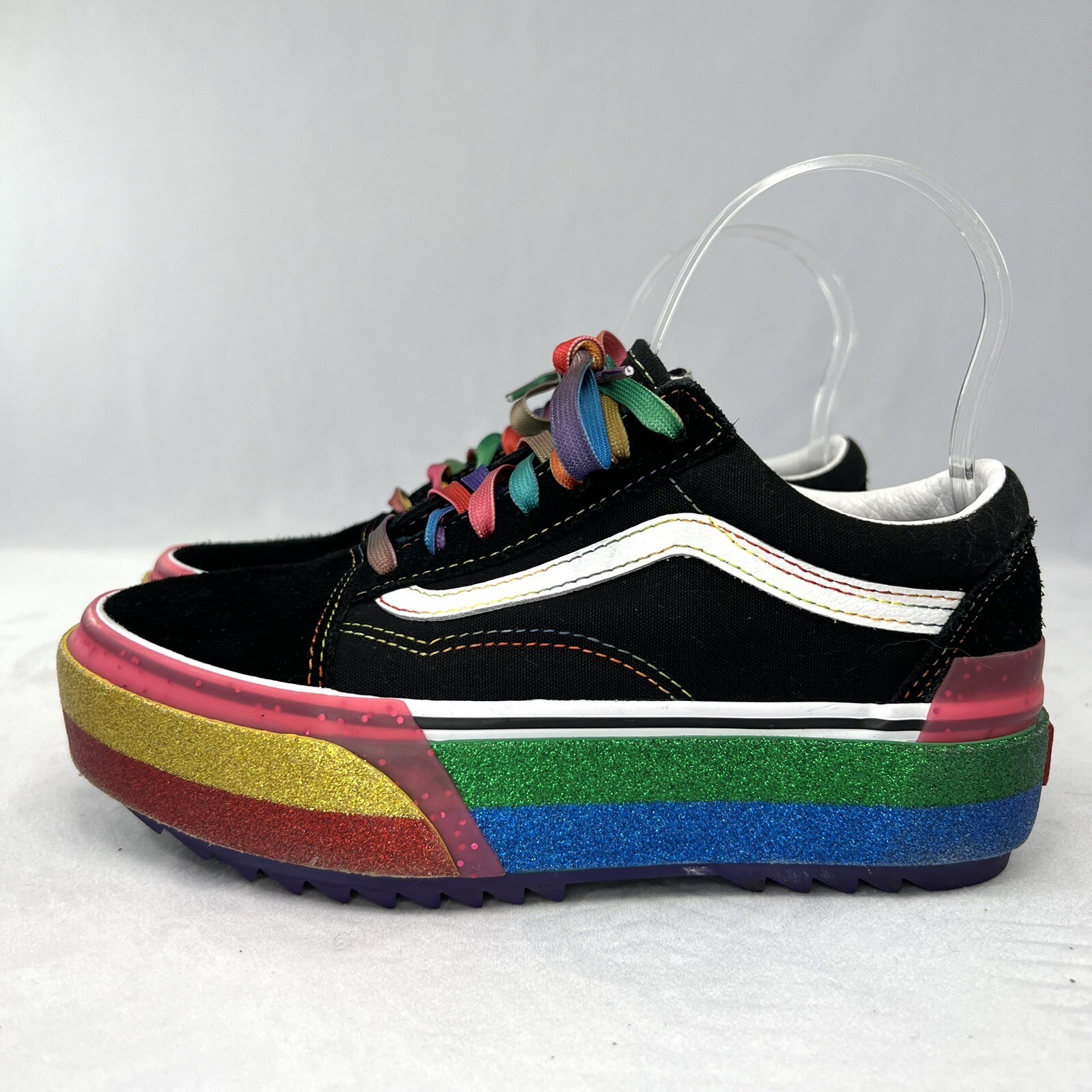Vans Old Skool Stacked Platform Rainbow Pride Shoe Sn… - Gem