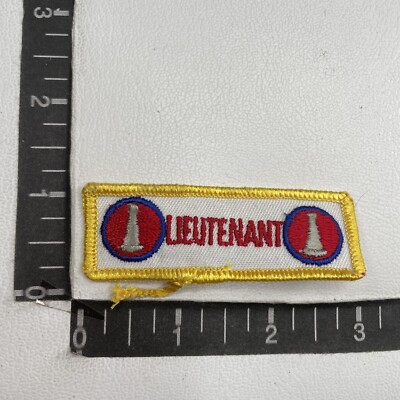 Vtg Fire LIEUTENANT Tab Patch 00DN | eBay