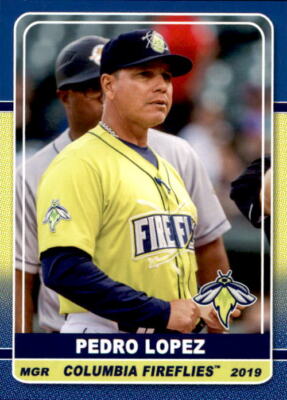 2019 Columbia Fireflies Grandstand #11 Pedro Lopez Manager Puerto Rico ...