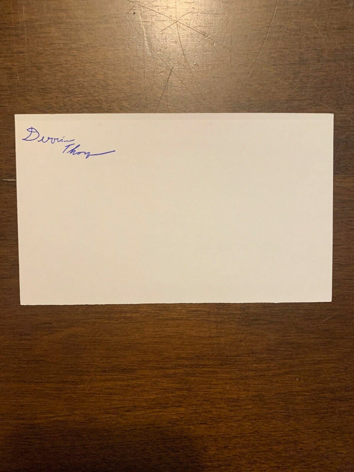 DERRIUS THOMPSON - BAYLOR FOOTBALL - AUTHENTIC AUTOGRAPH SIGNED INDEX ...