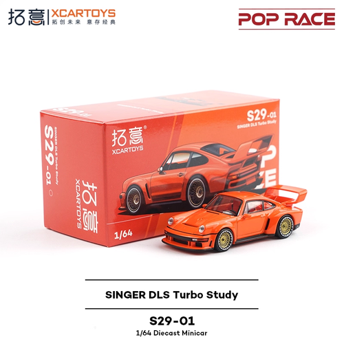 Xcartoys x POP RACE 1:64 SINGER DLS Orange Diecast Model Car | eBay