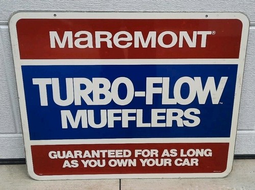 Vtg 2 Sided Metal Sign Maremont Mufflers Advertising 20×24" Made in USA ...