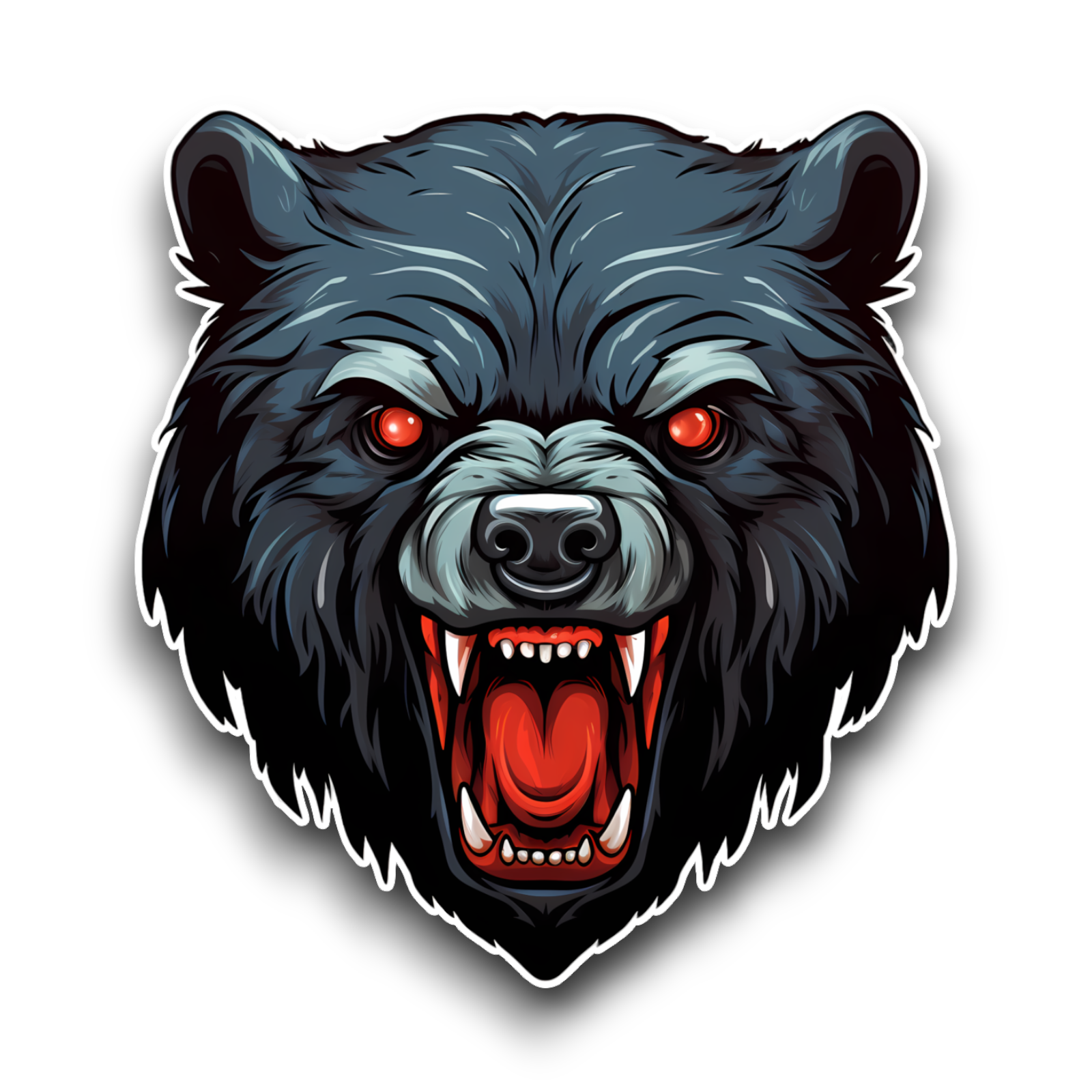 Angry Black Bear Animal Vinyl Sticker Decal For Car Laptop Window Scrapbook | eBay