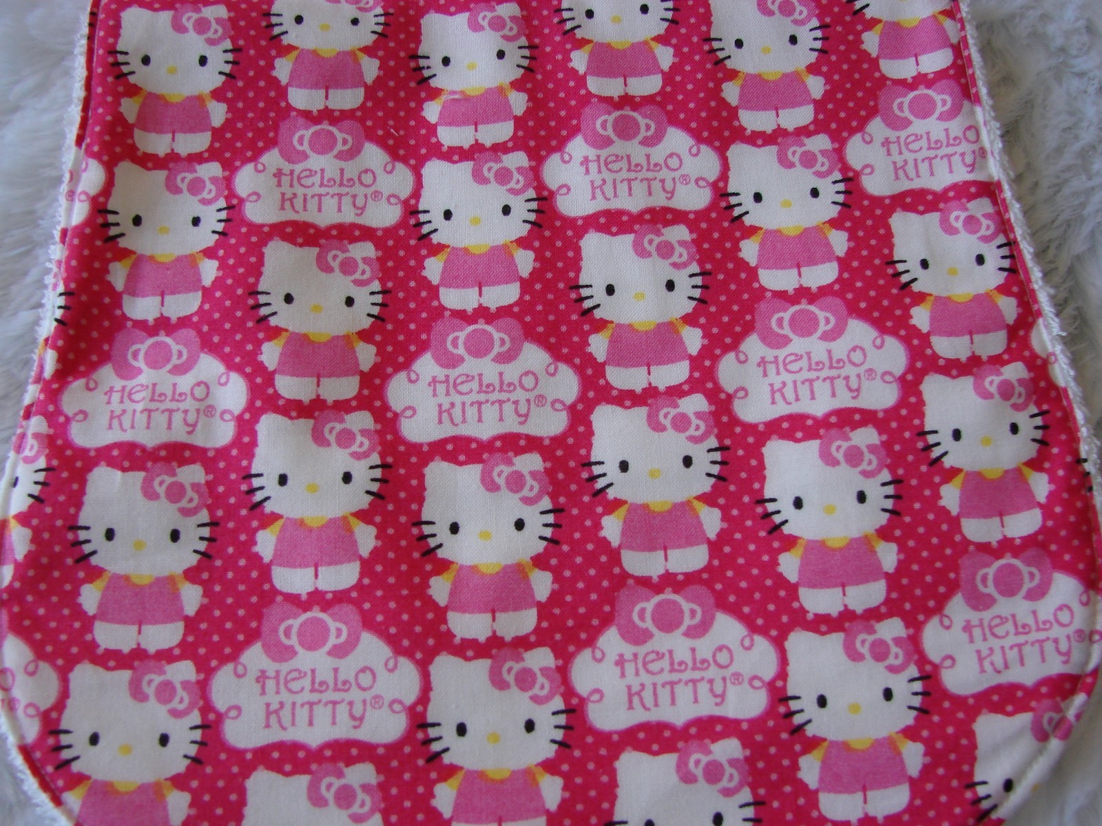 Hello Kitty Pink Burp Cloth Handmade | eBay