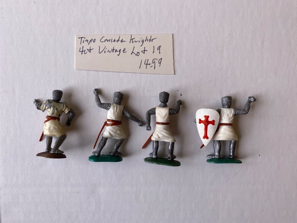 Timpo Crusader Knights Vintage Figure Lot 1/35 Scale Toy Soldiers ...