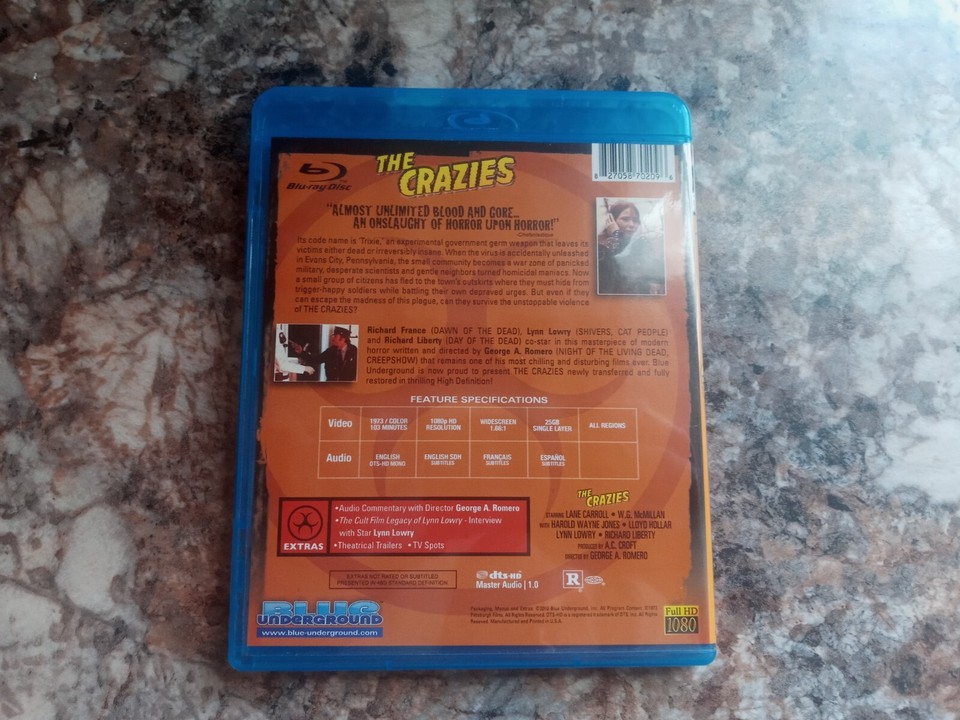 George A. Romero's The Crazies (Blu-ray Disc, 2010) Blue Underground OOP 827058702096 | eBay
