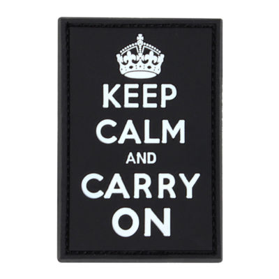 Condor 181009-034 Keep Calm & Carry On Morale Patch - Black & White | eBay