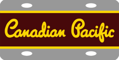 Canadian Pacific Script Logo Railroad Train License Plate | eBay