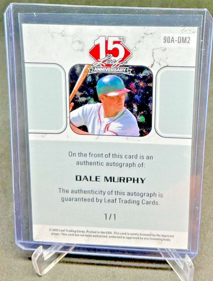 2025 Leaf 15th NSCC National 1990 DALE MURPHY Black Shimmer AUTO 1/1 | eBay