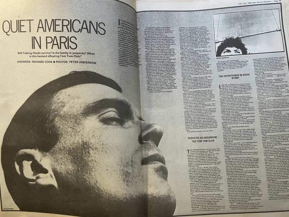 NME Magazine July 1982 Talking Heads David Byrne Clash Fitzcarraldo ...