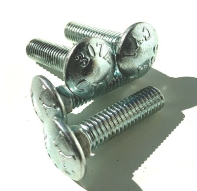 3/8-16 x 1 1/2" Zinc / Galvanized Carriage Bolt 307A CYI (25 pcs) | eBay