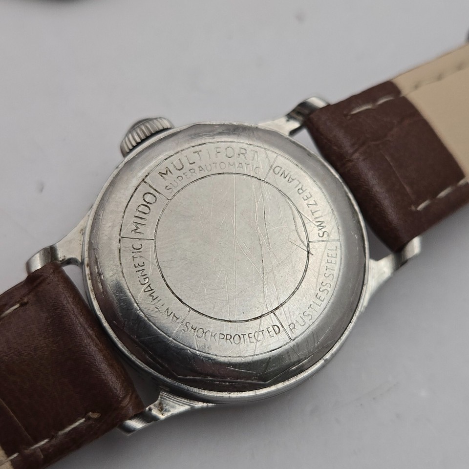 Vintage Mido Multifort men's automatic watch Military Cal.817 Bumper ...