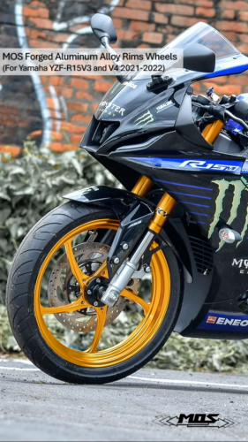 MOS Forged Aluminum Alloy Rims Wheels for Yamaha YZF R15 MT15 2019-2023 ...