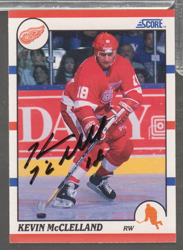 Kevin McClelland Red Wings Autographed 1990 Score #287 w/COA ...