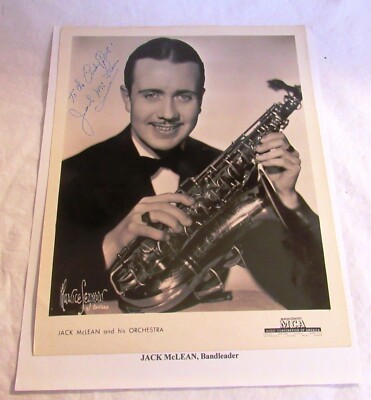 BIG BAND ERA JACK McLEAN SIGNED 8 X10" PHOTOGRAPH | eBay