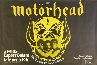 MOTORHEAD Concert Window Poster - Espace Balard, PARIS 16 Oct 1983 ...
