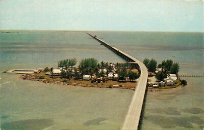 Aerial View of Pigeon Key Seven Mile Bridge to Key West Florida FL ...