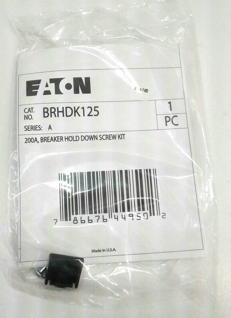 Eaton BRHDK125 SeriesA BR Retainer Bracket 200A Breaker Hold Down Screw ...