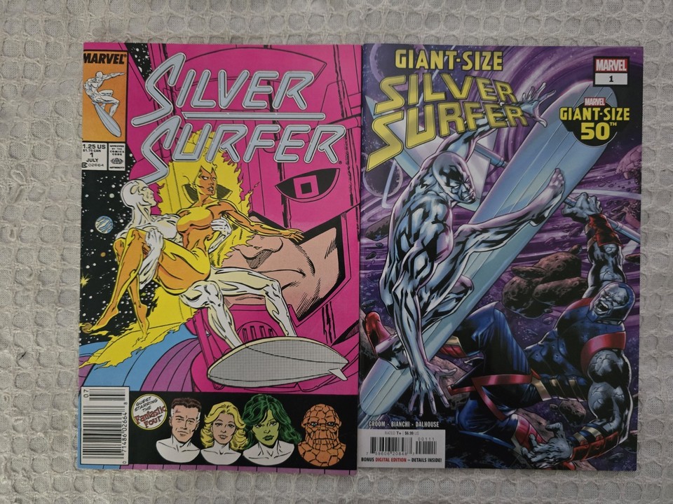 Silver Surfer #1 Vol. 3 Giant Sized 50 Marvel Comic Book 1987 KEY ...