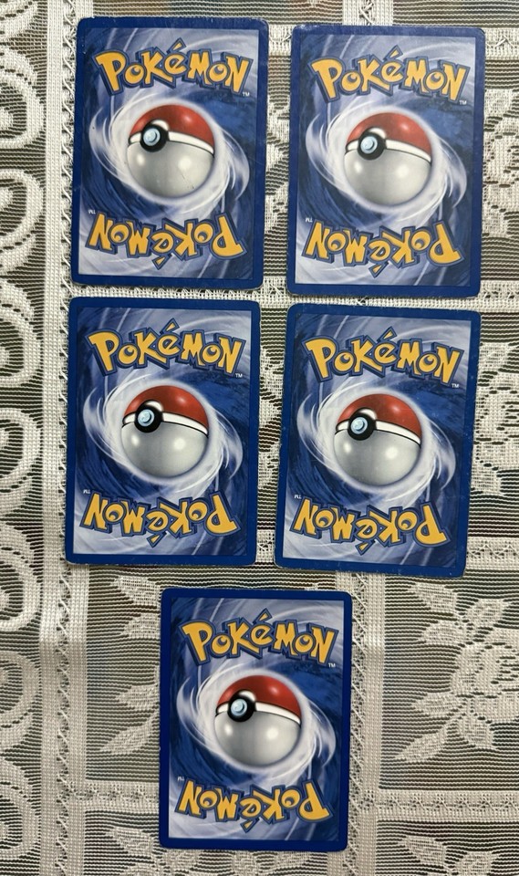 *Australian Print* Pokemon TCG: 1999-2000 Red Logo Fossil Set 5 Cards ...