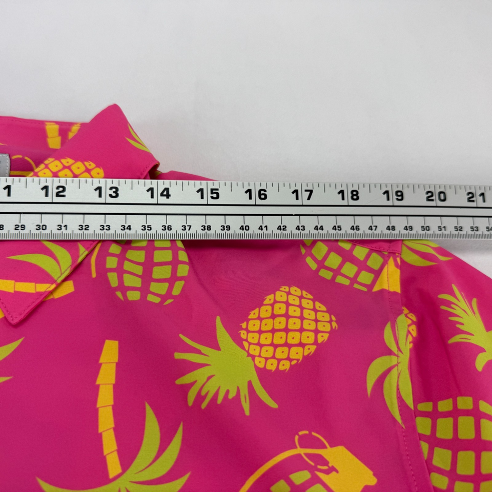 Savage Tacticians Shirt Mens Sz L Hot Pink Floral Polo Grenade ...