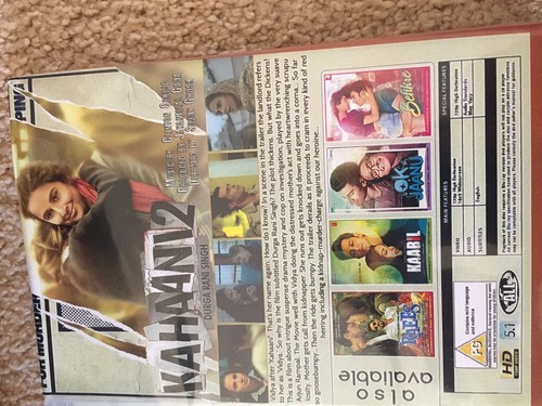 Kahani 2 Hindi DVD - Vidya Balan, Arjun Rampal - Indain Bollywood Film ...