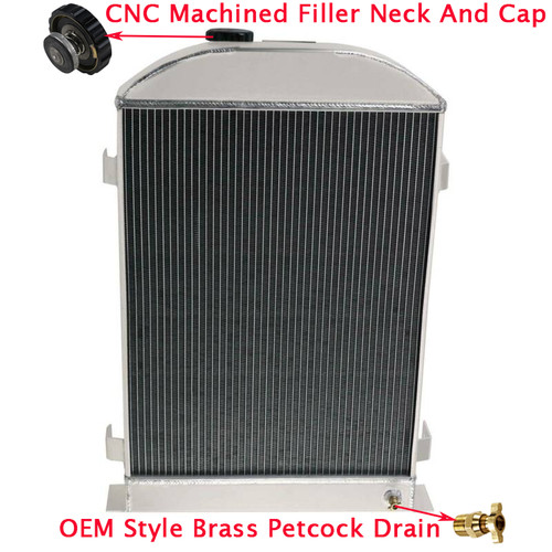 For 1930-1931 Ford Model A Grill Shells Flathead V8 3 ROW Radiator ...
