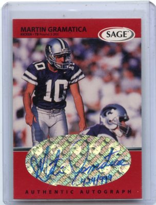 1999 SAGE #A20 MARTIN GRAMATICA AUTOGRAPH ROOKIE RC #424/999 ...