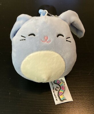 Squishmallow 2021🐰 Easter Plush 3.5" clip on Sebastian the Blue Bunny ...