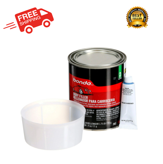 Bondo AUTO BODY FILLER 14 oz. Hardener Metal Wood Masonry Fiberglass ...