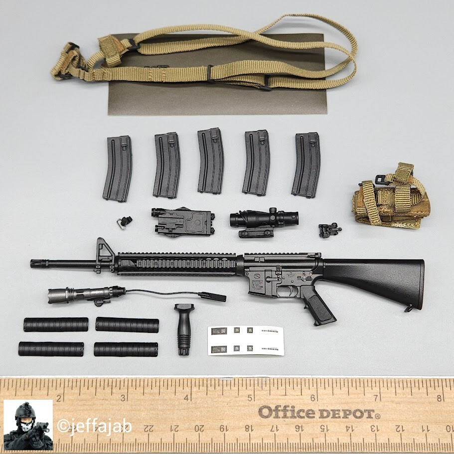 1:6 Easy & Simple USMC M16A4 Rifle w/ Sling & Ammo Pouch for 12 ...