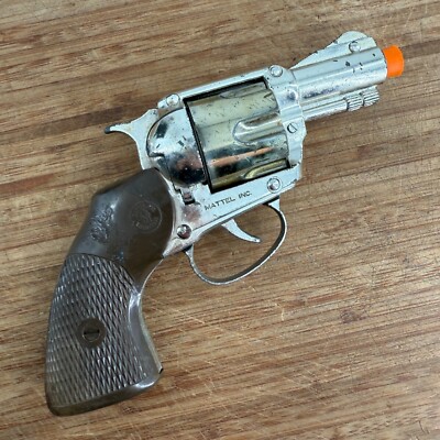 Mattel Shootin' Shell Snub Nose .38 Toy Detective Gun Brown Handle ...