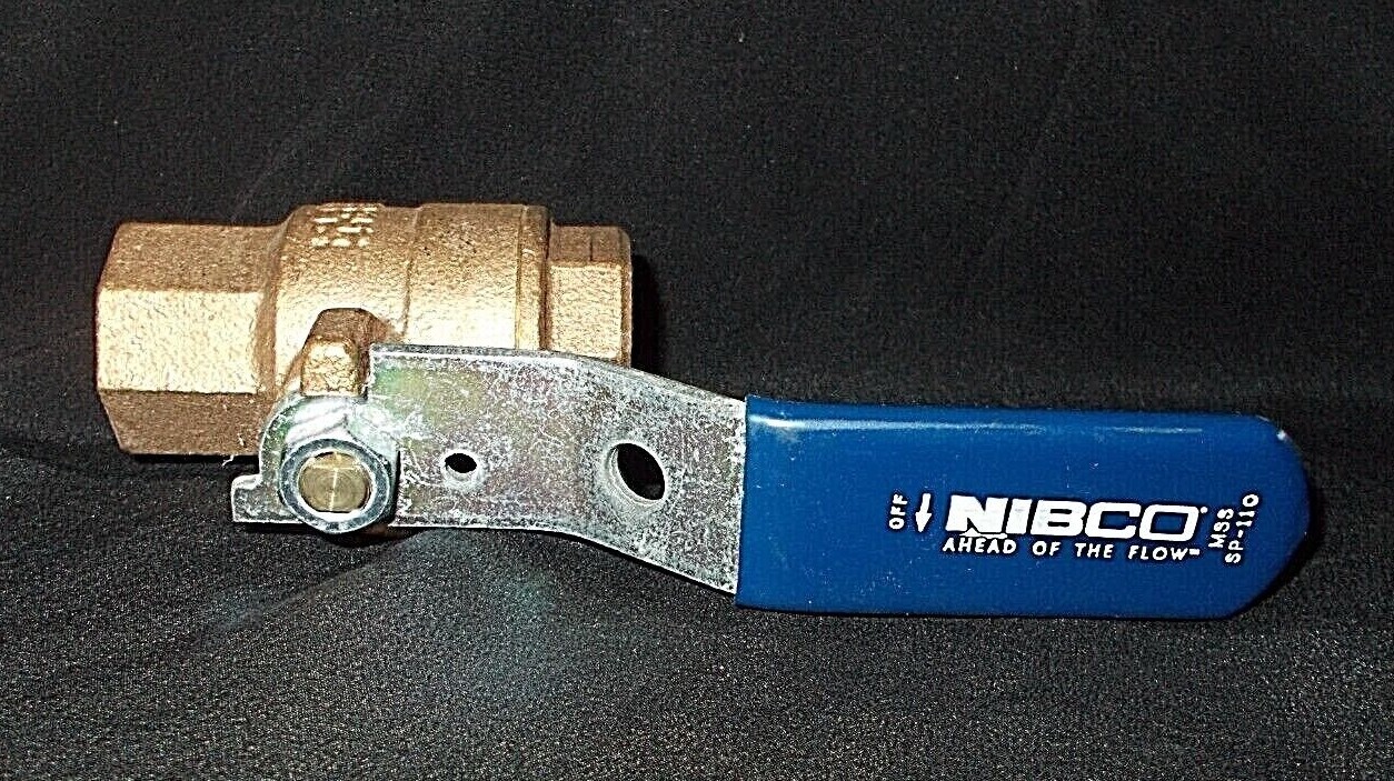 NIBCO 3/4" BRONZE BALL VALVE MSS SP110 600 CWP 150 SWP SOLDER WELD ...