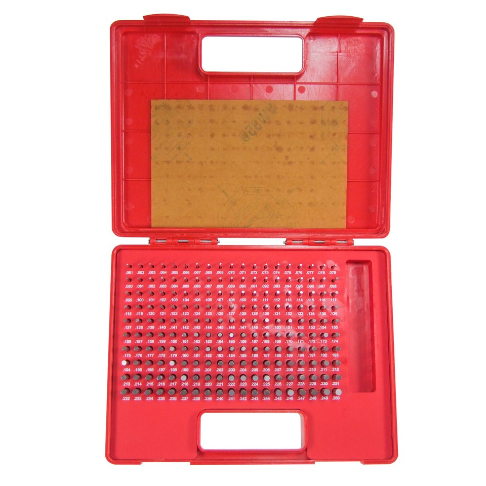 HFS(R) Steel Pin Gauge Set - 190pcs M1 .061-.250" - Class ZZ ...