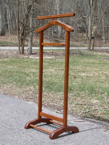 Vintage Solid Hardwood Gentleman's Valet Dressing Stand Clothing Hanger ...