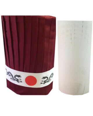 Teppan Chef Tall Hat Set Hibachi Chef Tall Hat Japanese Headband Set ...