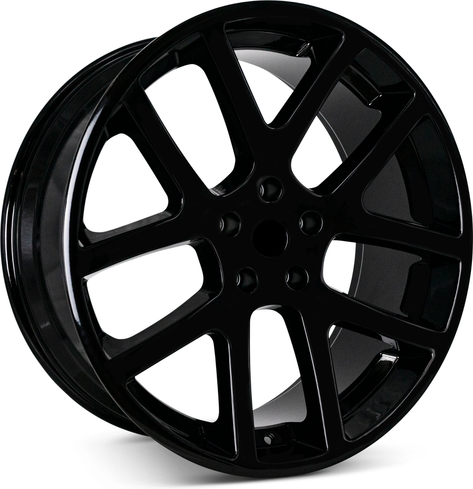 (4)22" Rims Gloss Black SRT10 OE Style Wheels 5x139.7 Fit Dodge RAM ...