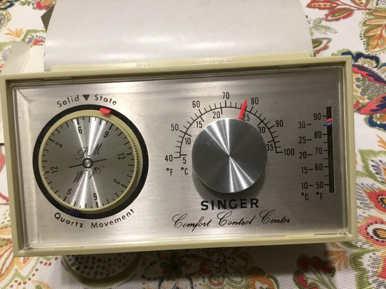 SINGER Comfort Control Center Solid State Quartz Movement Thermostat | eBay