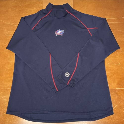 Vintage Columbus Blue Jackets Shirt Mens XL Blue Mock Neck CBJ NHL ...