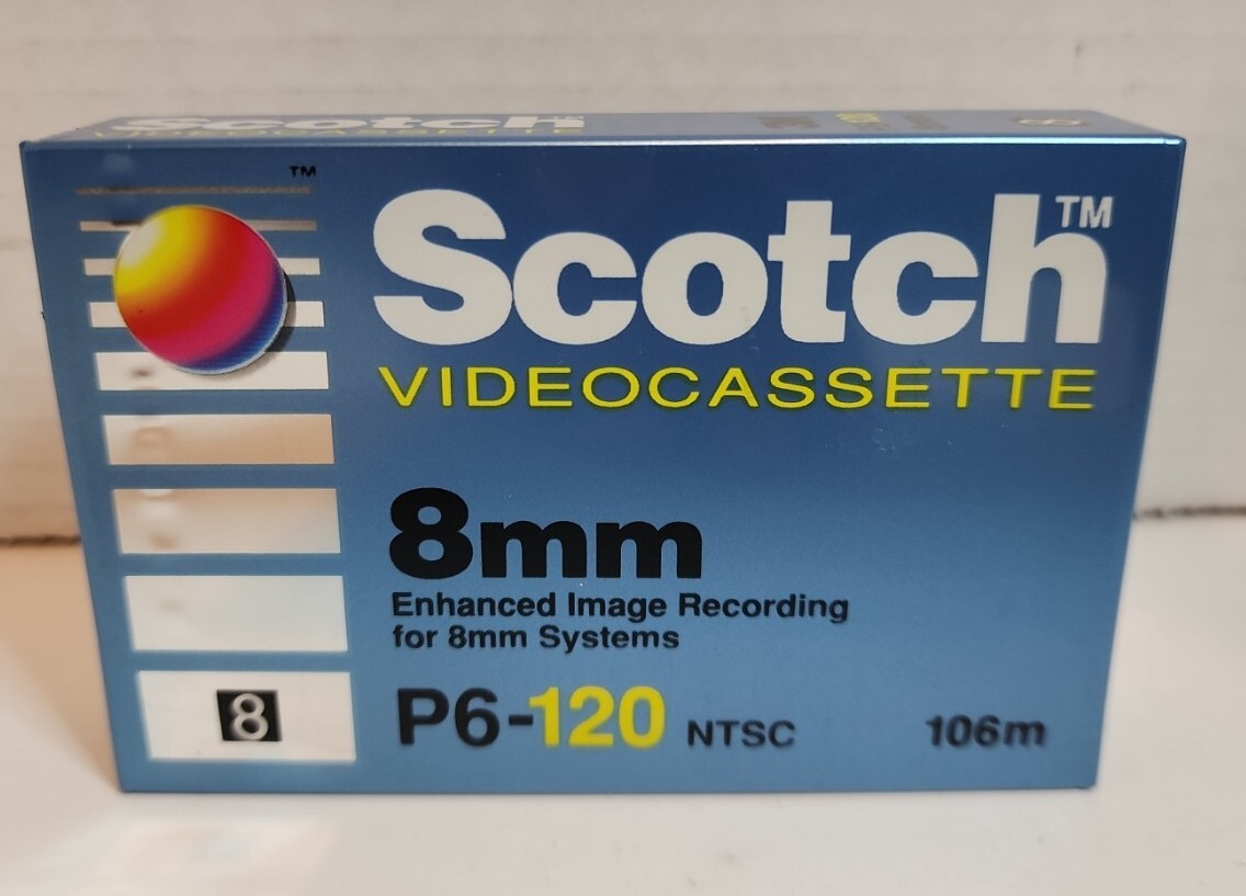 NEW Scotch Video Cassette 8mm P6-120 NTSC 106m 1 total cassette | eBay