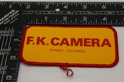 Sew On Patch F. K. Camera Parker Colorado 4.5'' x 2.25'' Advertising ...