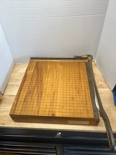Vintage Ingento 1132 Wood 12" Guillotine Paper Cutter Trimmer | eBay