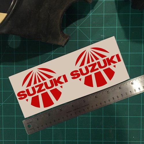 Suzuki Sunburst Fender Decal Set - Red - Vintage Motocross AHRMA ...