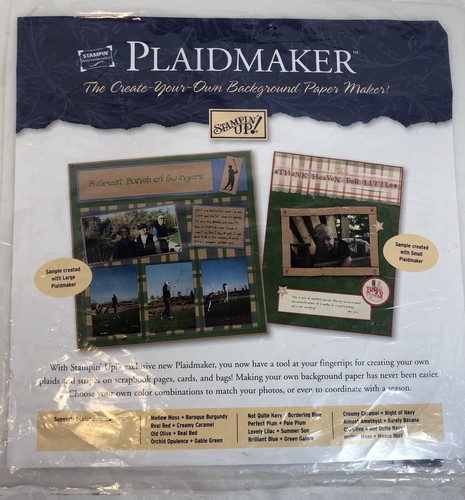 Stampin' Up Memories Plaidmaker Template Set Small Plaid NEW | eBay