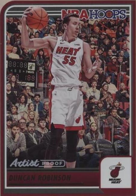 2023-24 Panini NBA Hoops - Duncan Robinson #227 Artist Proof /25 for ...