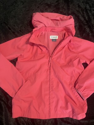 Magellan Outdoors Windbreaker Jacket Womens Semi Fitted Pink Zip Up ...