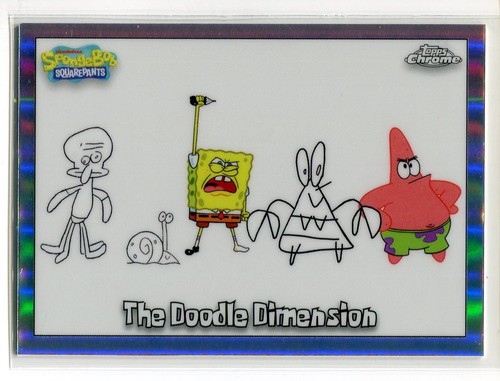 2025 Topps Chrome Spongebob Squarepants The Doodle Dimension #163 Refractor Bob | eBay