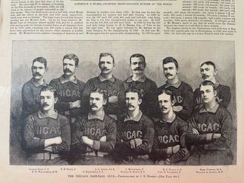 CAP ANSON King Kelly BILLY SUNDAY Harper's Weekly 10/17/1885 * Chicago ...